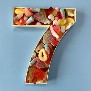 Sweet Filled Number, Plywood Birthday Sweets, Halal Vegan Pick N Mix ...