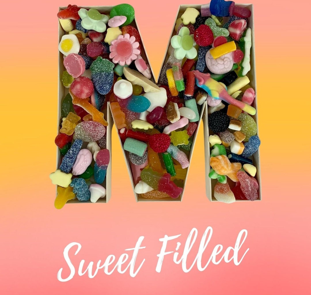 SWEET FILLED Letters! Choose Your Letter. Haribo, Birthday Sweets, Pick ...