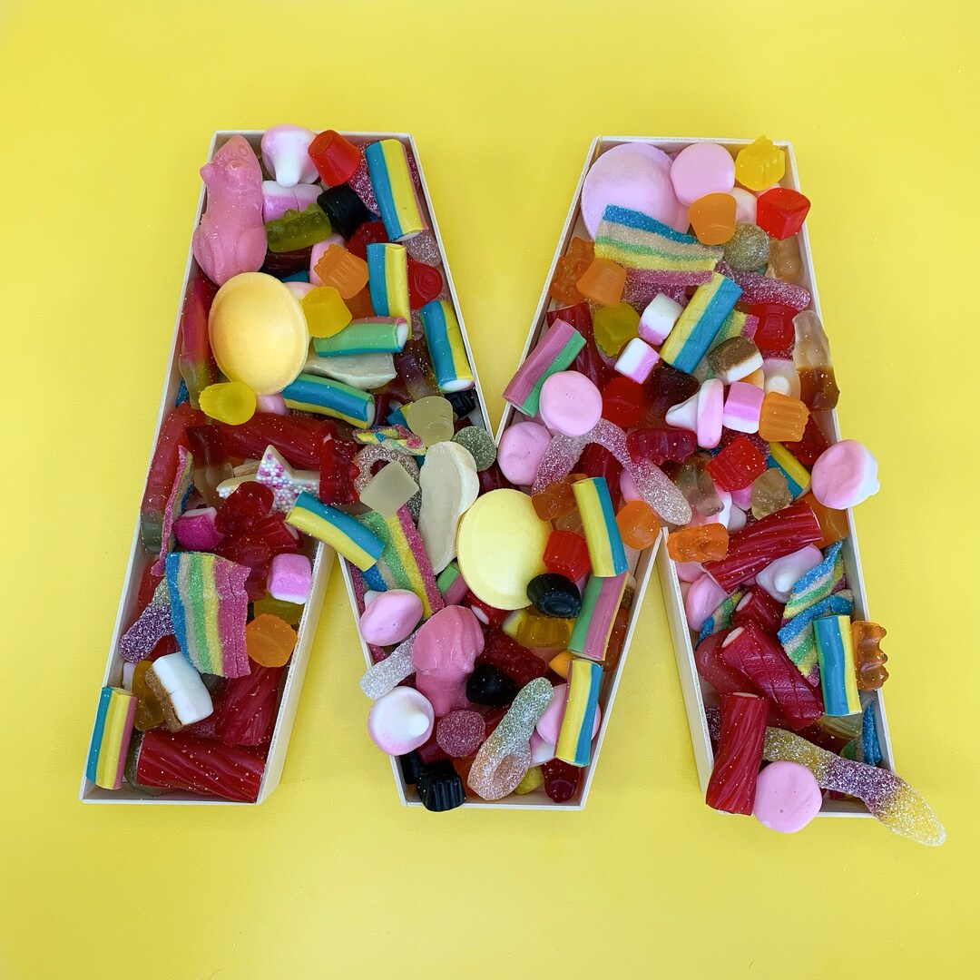 SWEET FILLED Letters Choose Your Letter. Haribo Birthday - Etsy UK