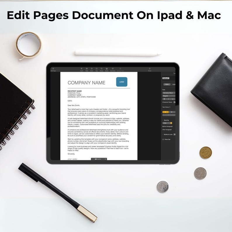 Letterhead Template | Modern and Professional Letterhead | Microsoft ...