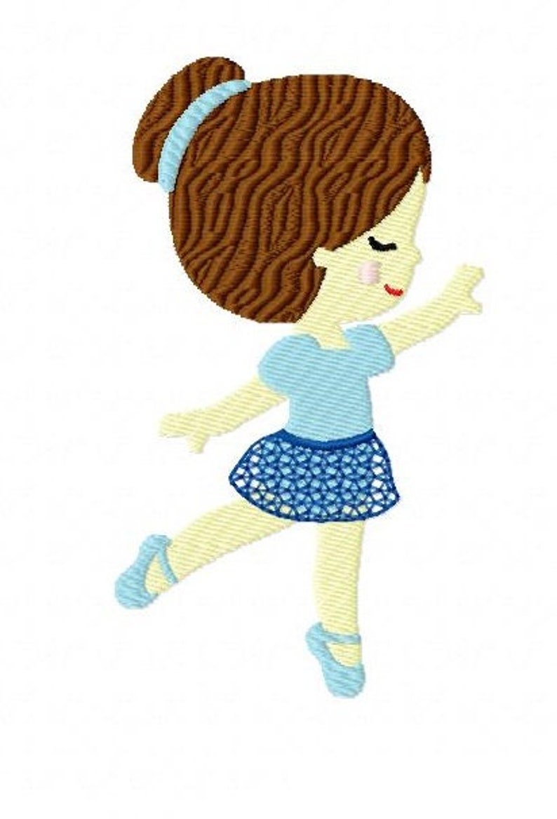 Ballerina Embroidery Design - Etsy