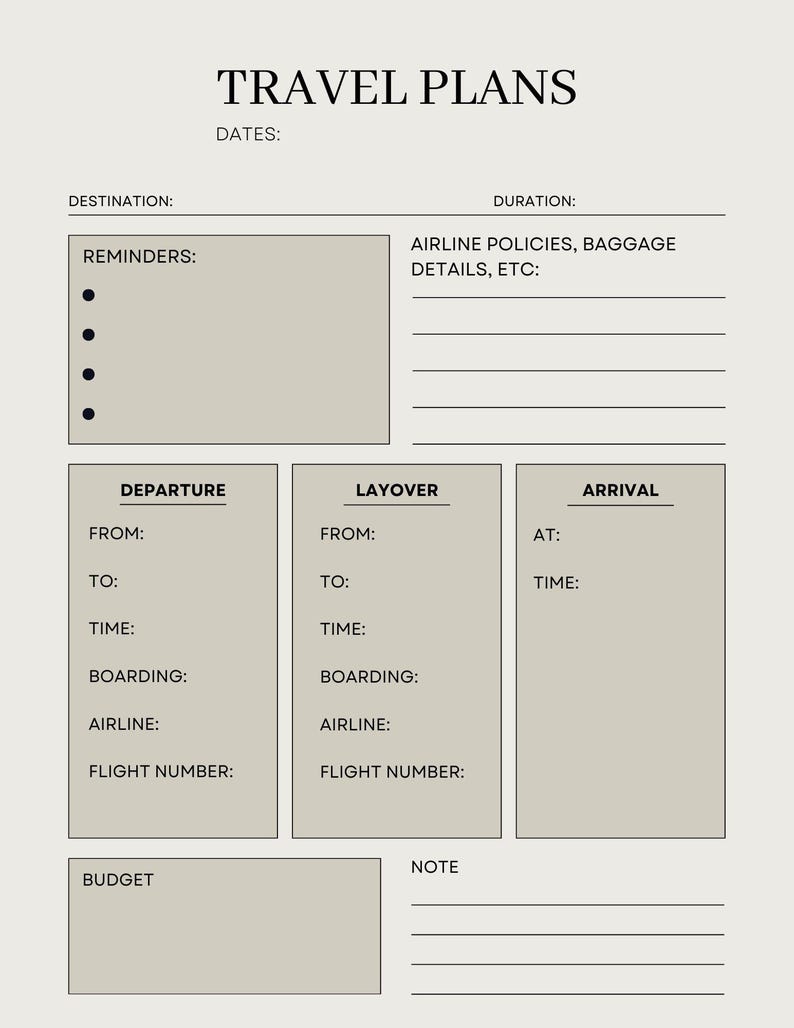 Concert Tour Planner PDF File Printable Journal - Etsy