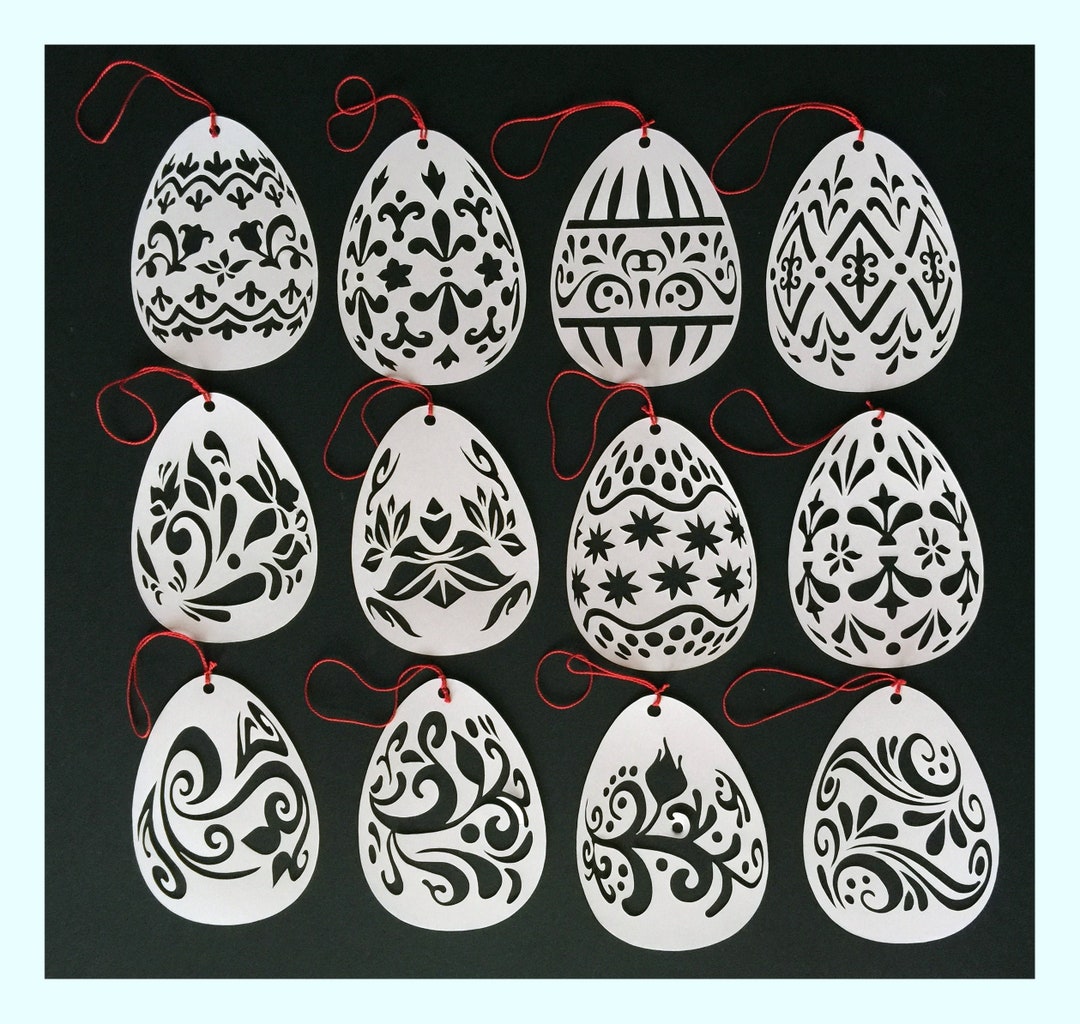 EASTER: 12 Easter-themed Paper Cutouts - Etsy UK