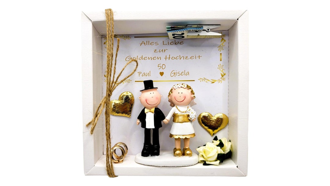 Geldgeschenk Goldene Hochzeit Verpackung Box - Etsy.de