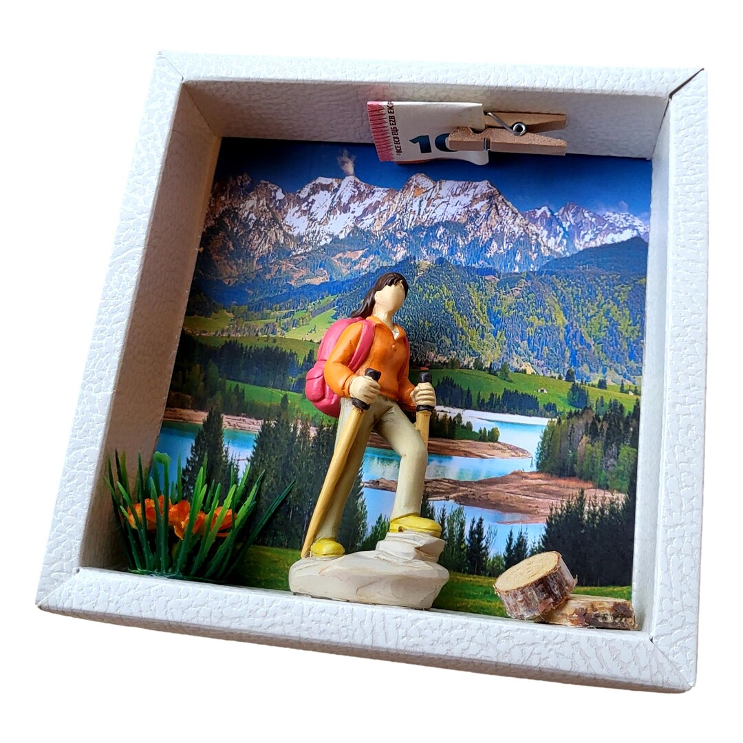 Money Gift Packaging Hiking Travel Vacation Mountains Woman - Etsy