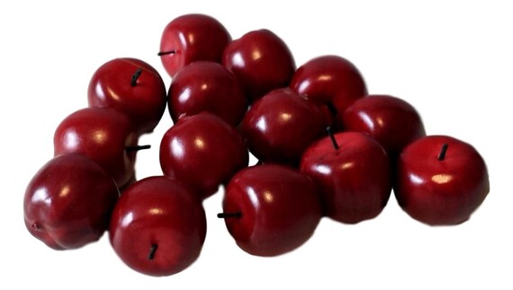 15 Apples Dark Red Mini Apple Decoration Fruit Christmas - Etsy