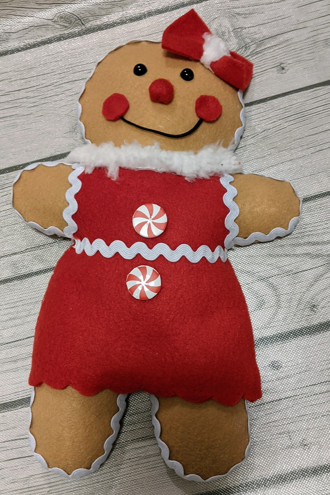 Gingerbread Wreath Attachment Stuffed Gingerbread Man - Etsy