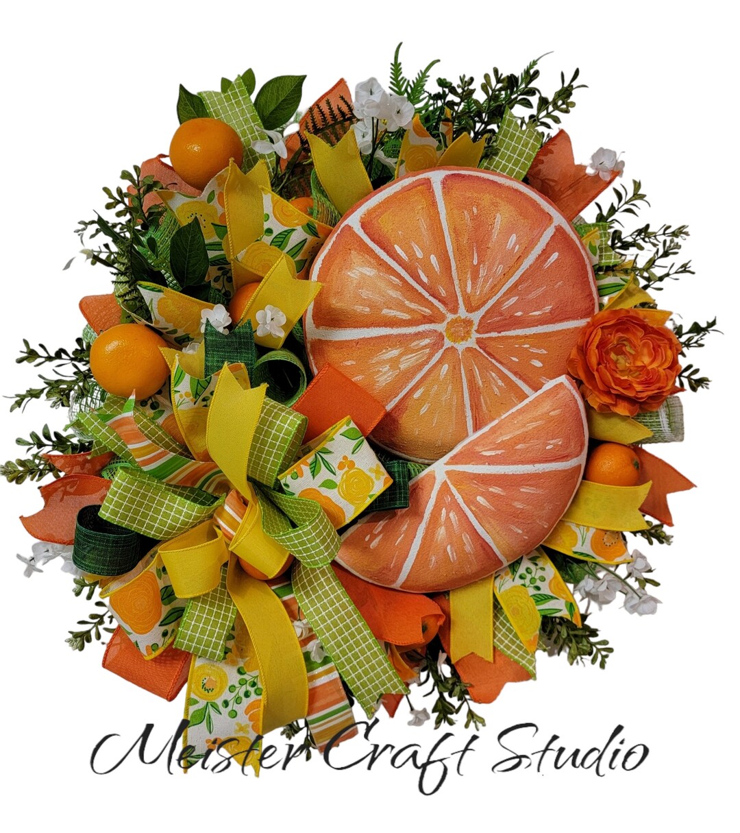 Citrus Wreath, Orange Slices, Florida Sunshine Decor, Spring Wreath ...