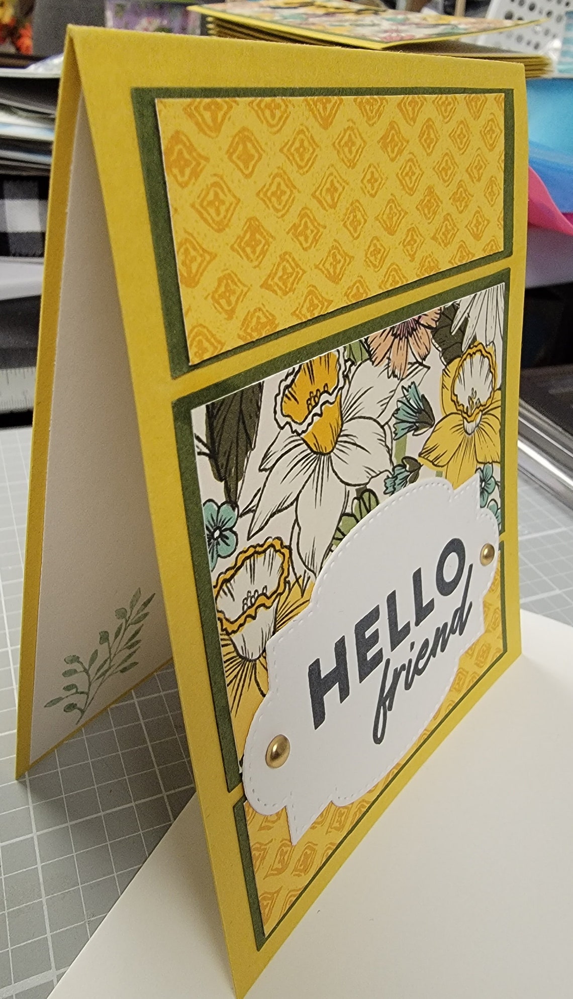 Hello Friend Note Cards Set of Six , Handmade, Stampin' Up, Daffodil ...