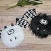 Harlequin Halloween Bats, Furry Bat Wreath Attachment, Trick or Treat ...