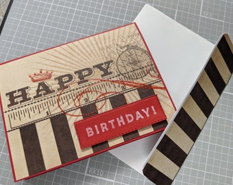 Tim Holtz Birthday Card - Etsy