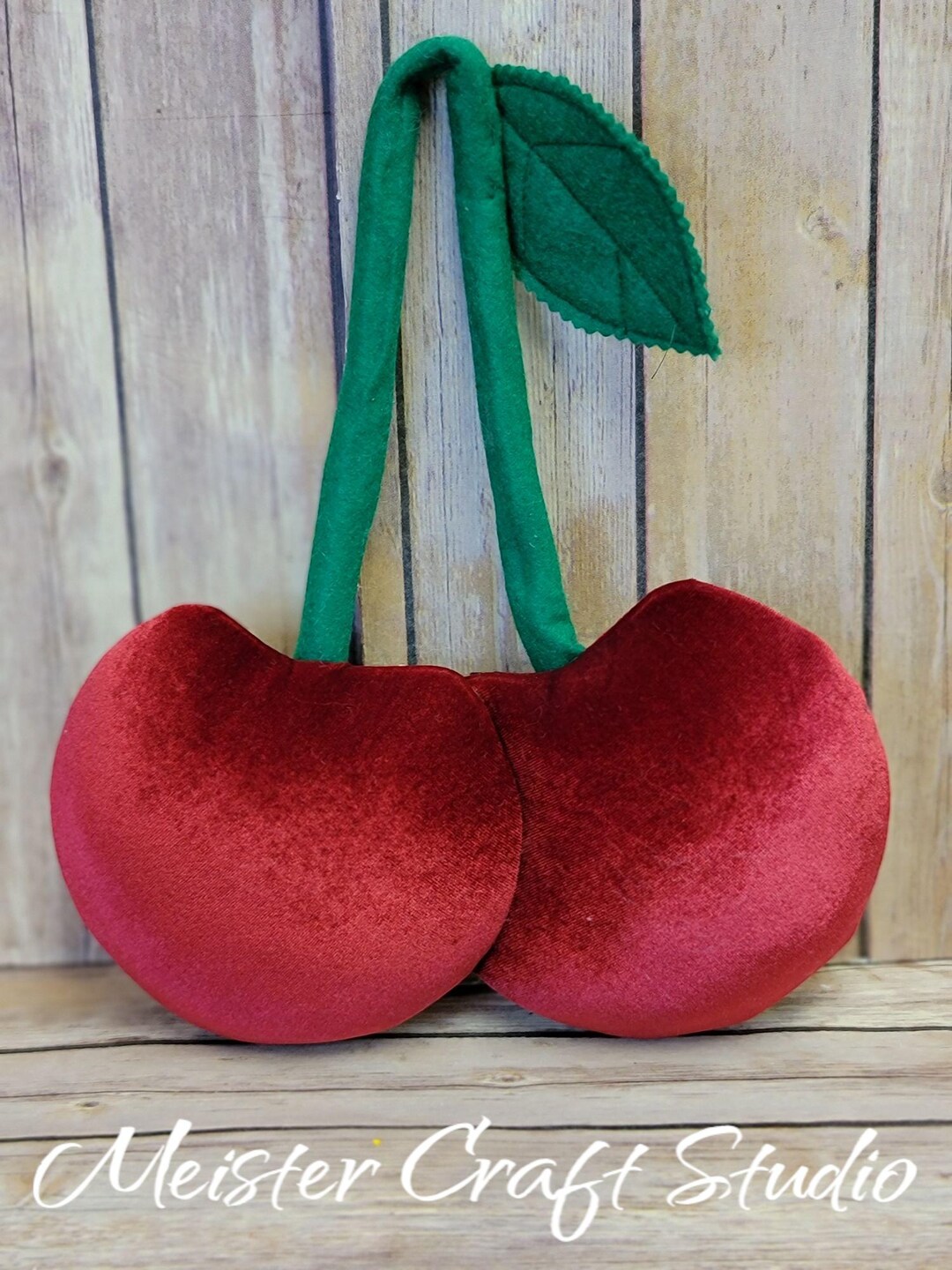 Red Velvet Cherry Wreath Attachment, Sweet Fake Cherry Wreath Add On ...