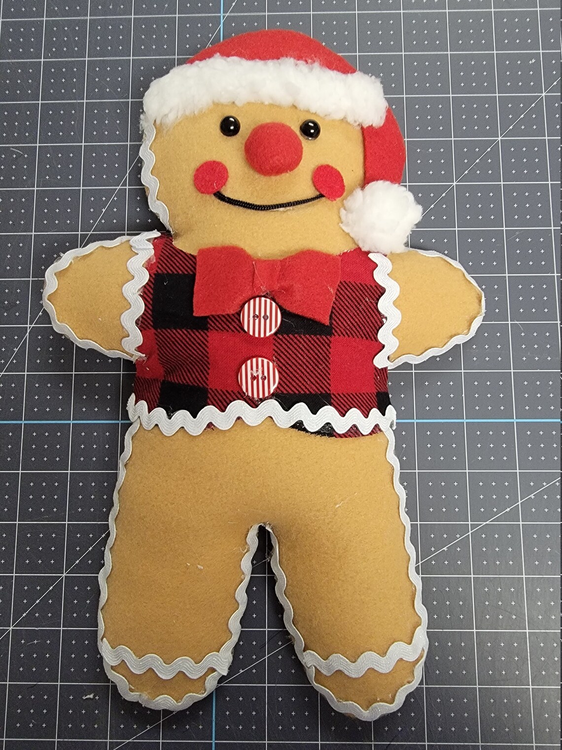 Gingerbread Wreath Attachment Stuffed Gingerbread Man | Etsy