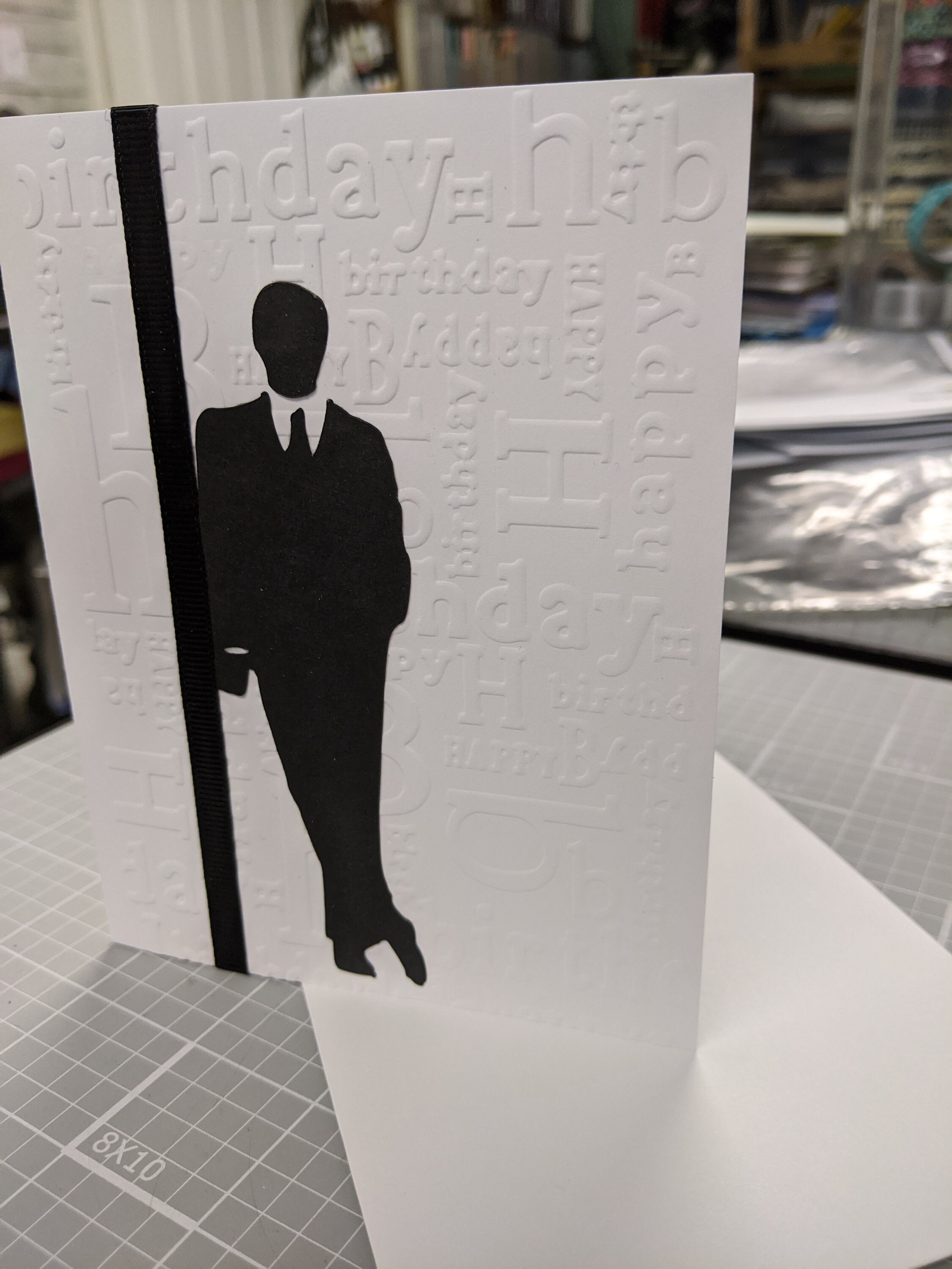 Masculine Card Mad Men Silhouette Birthday Card - Etsy