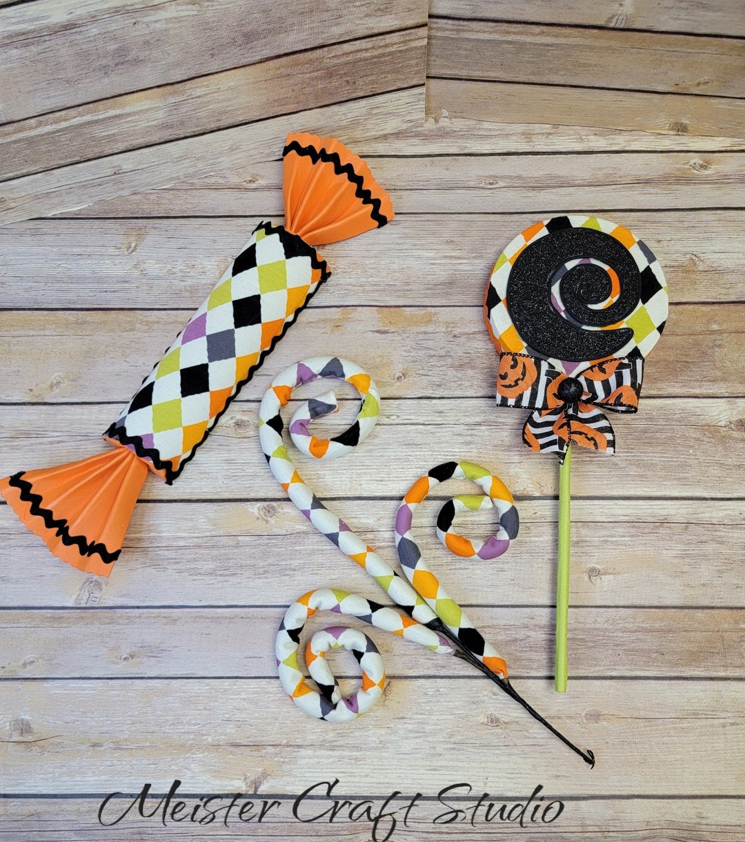 Multi-color Harlequin Faux Candy Wreath Attachment Set or Individual ...