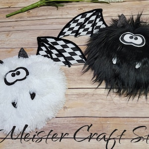 Harlequin Halloween Bats, Furry Bat Wreath Attachment, Trick or Treat ...