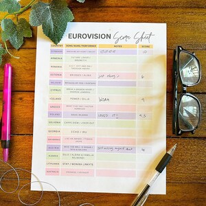 Printable Eurovision Party Game Scoresheet (digital Download) - Etsy