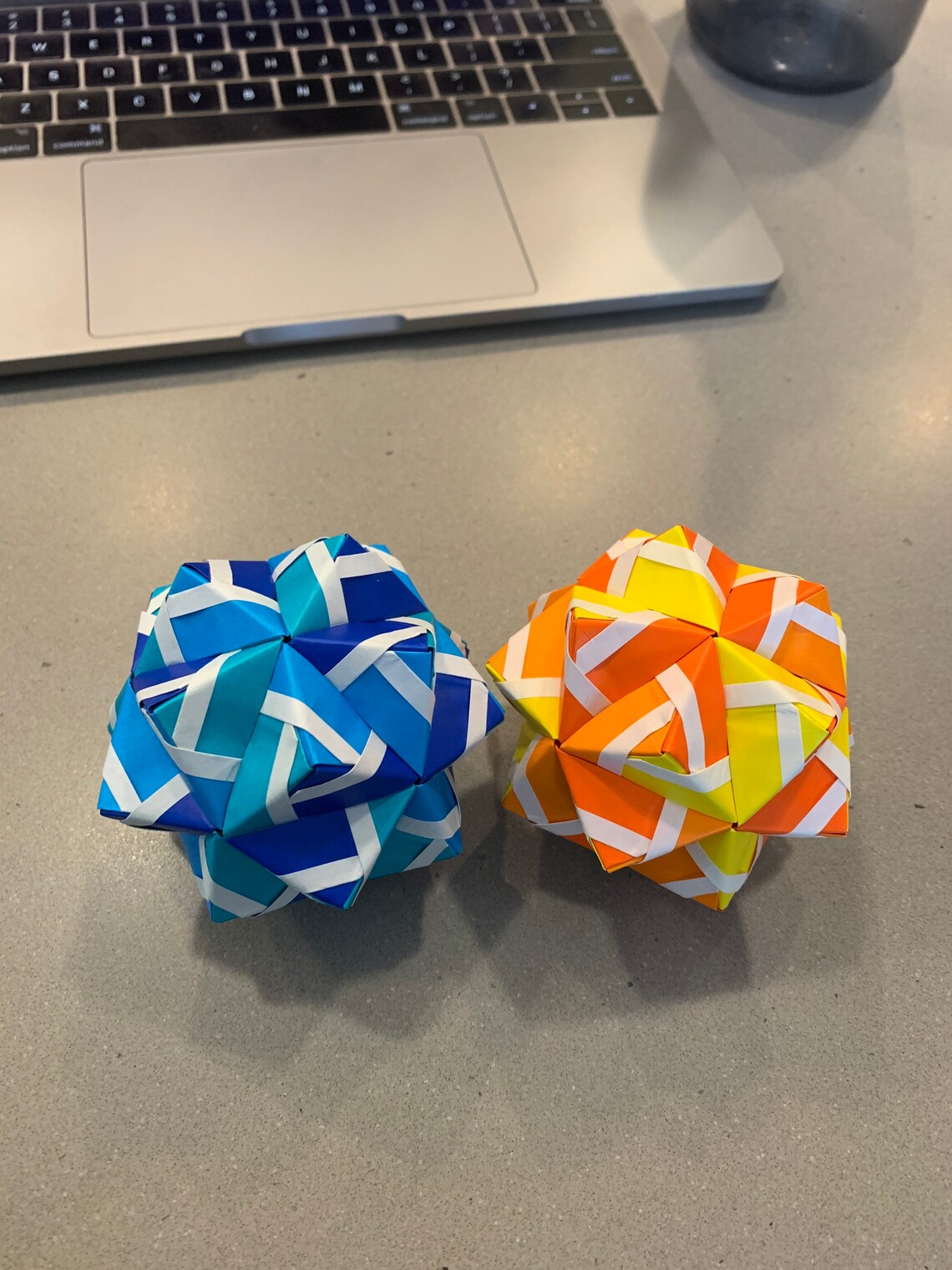 Colorful Ornament Origami Polyhedron Ball Ornament | Etsy