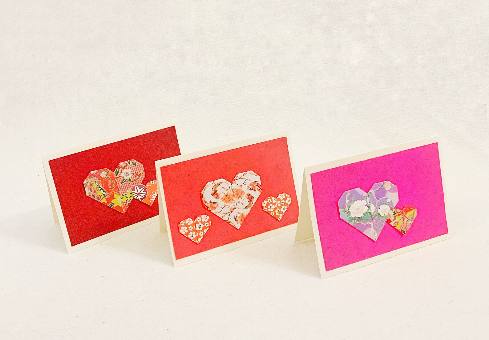 Origami Heart Card, Handmade Blank Greeting Card - Etsy