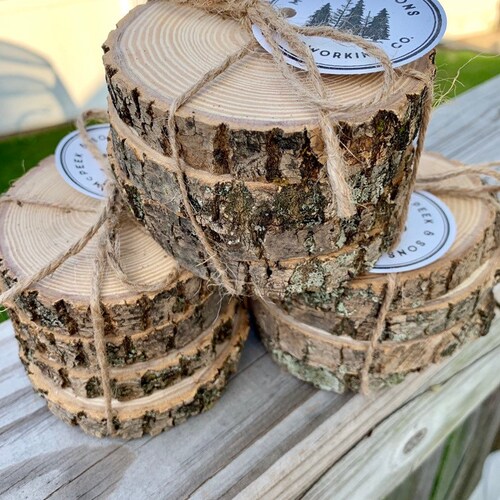 Rustic Farmhouse Coasters Wood Coasters Set of 6 | Etsy