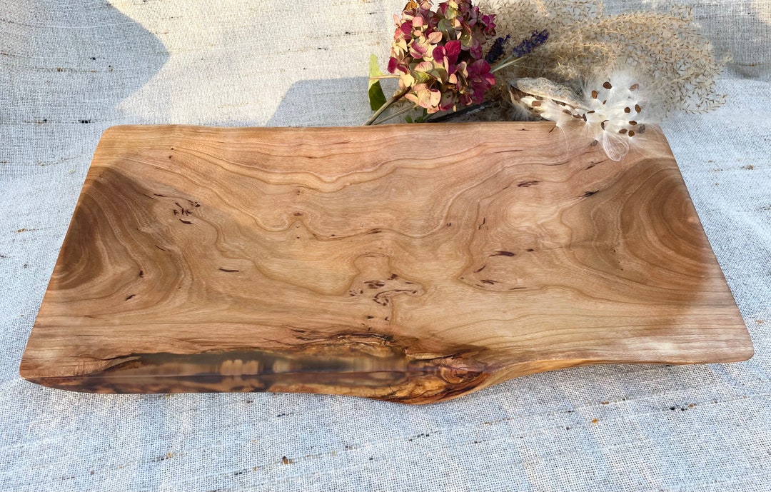 Cherry Resin Live Edge Platter| Charcuterie | Serving Wood Platter ...