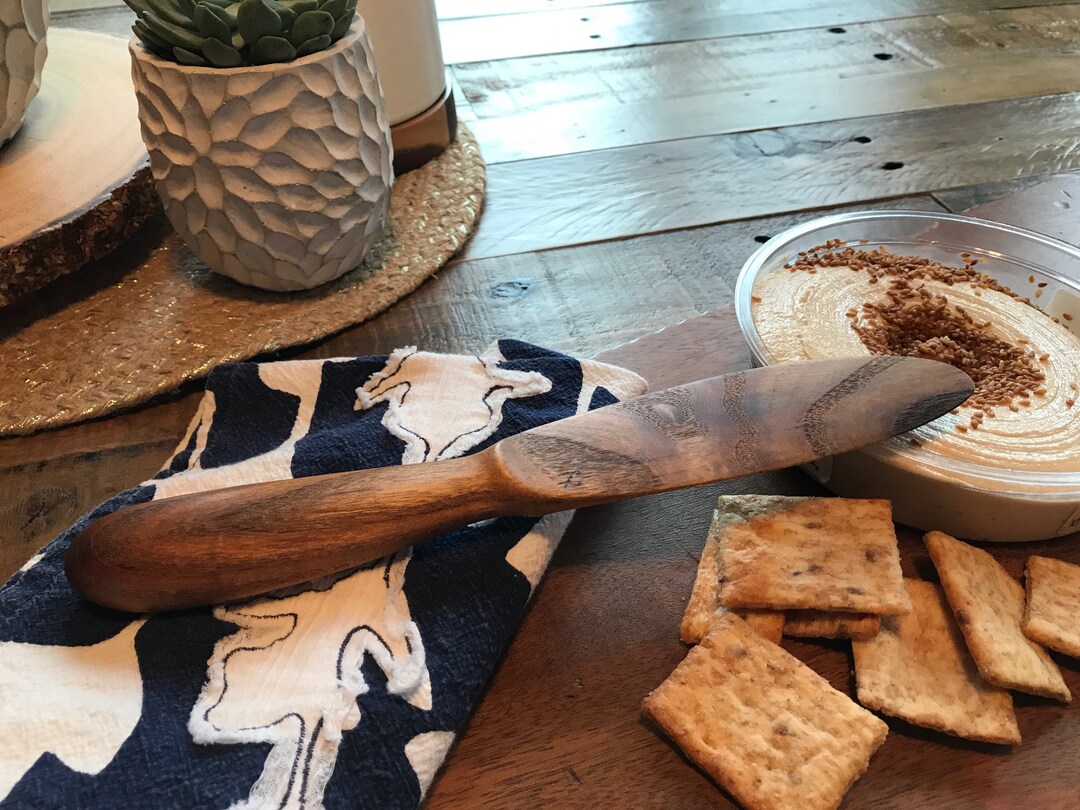 Hand Carved Spreader Osage Orange Spreader Black Walnut Spreader Wood ...