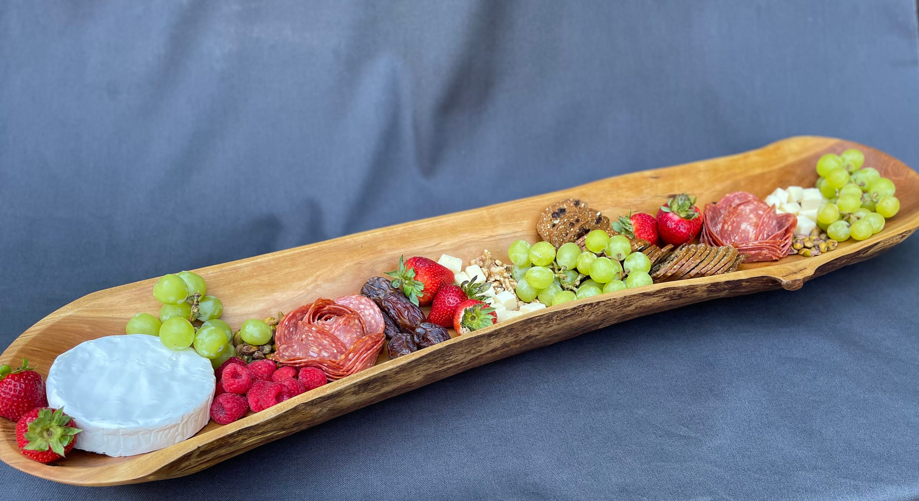 Live Edge Cherry Serving Trough Charcuterie Wedding Feast Statement ...