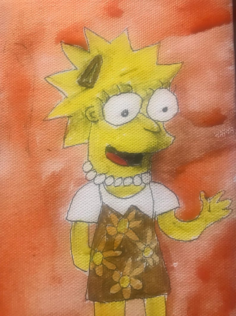 Lisa Simpson Painting - Etsy