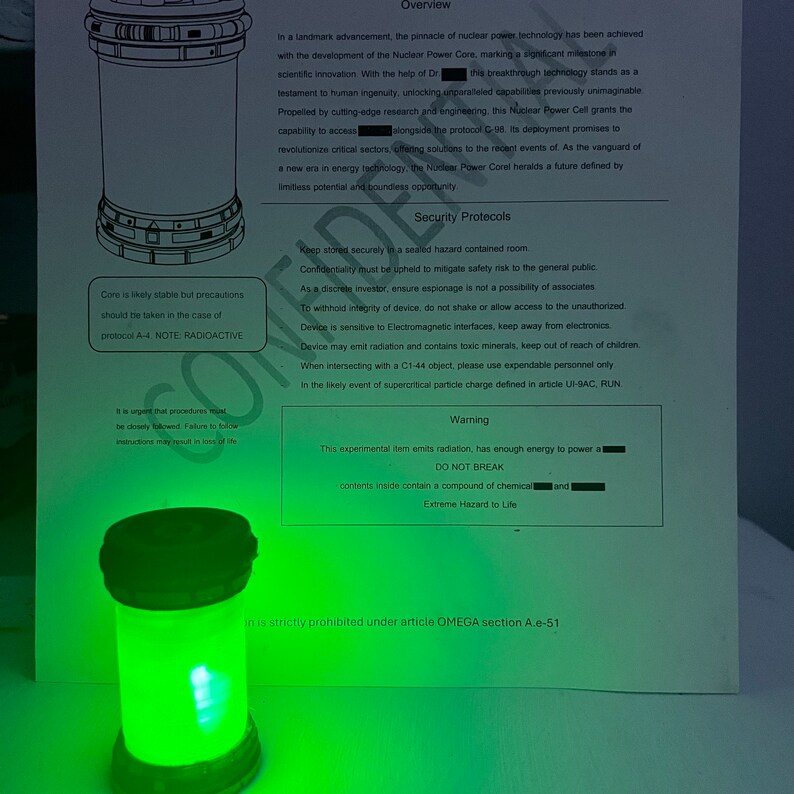 Mini Nuclear Power Cell hand Made, Lights up With LED - Etsy