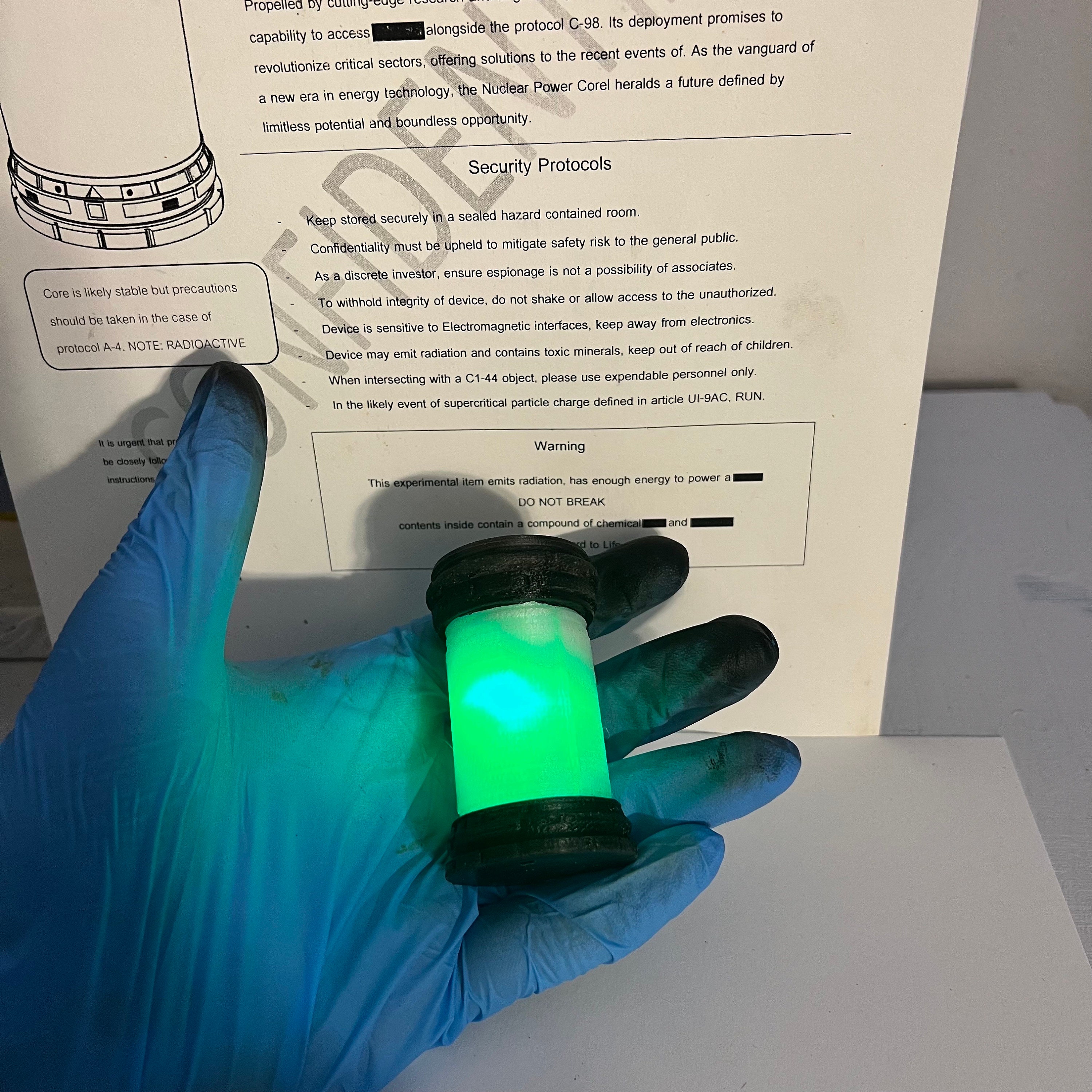 Mini Nuclear Power Cell hand Made, Lights up With LED - Etsy