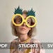 Glasses 2 DIY Pineapple Summer Sunglasses Mask Low Poly - Etsy