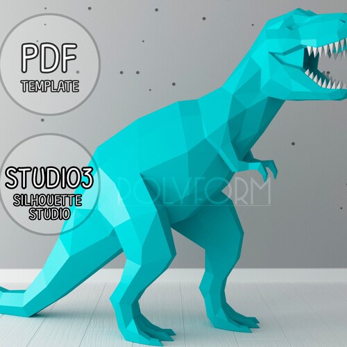 T-rex Mask Papercraft DIY Low Poly Mask PDF Papercraft - Etsy