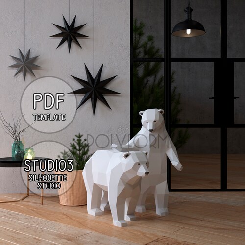 PENGUIN Low Poly Papercraft Christmas PDF Template 3d Model - Etsy