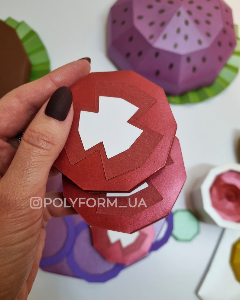 Burger Paper Food Low Poly Papercraft Svg PDF Template - Etsy