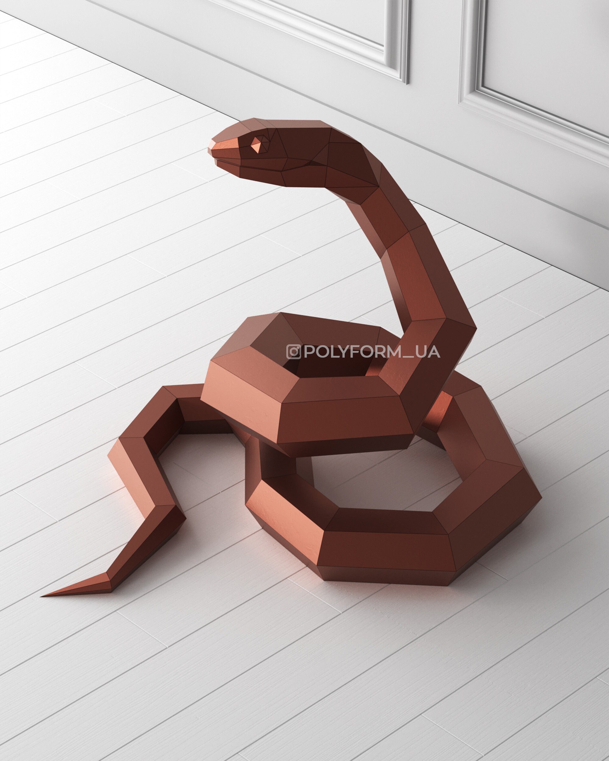 Low Poly Metal Snake Sculpture Pattern CNC Decor (digital Download) - Etsy