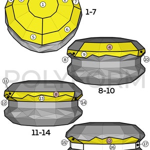 Macaron Sculpture on the Wall Cupcake Low Poly Papercraft PDF Template ...