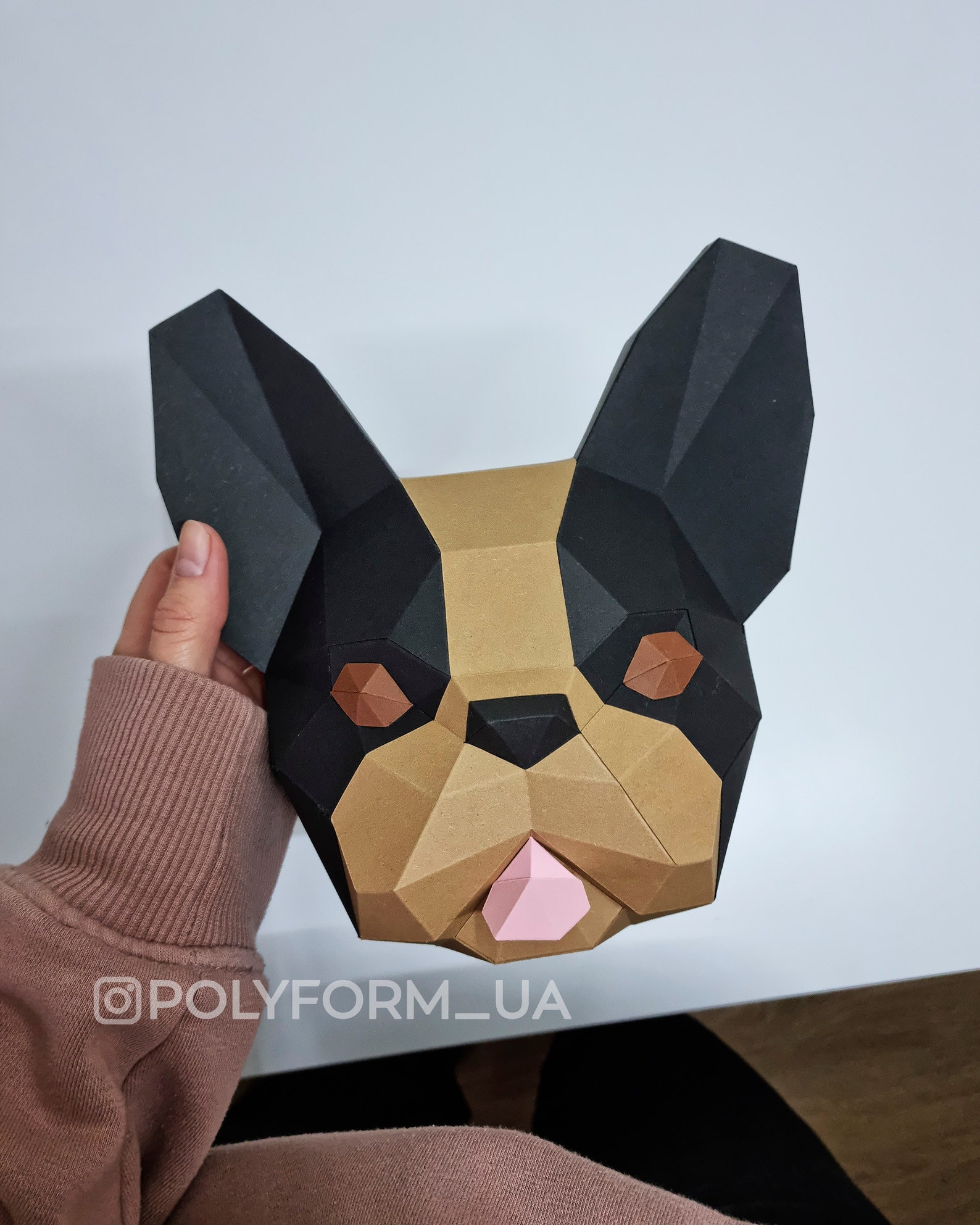 French Bulldog Low Poly Animal Dog Papercraft PDF Template DIY - Etsy