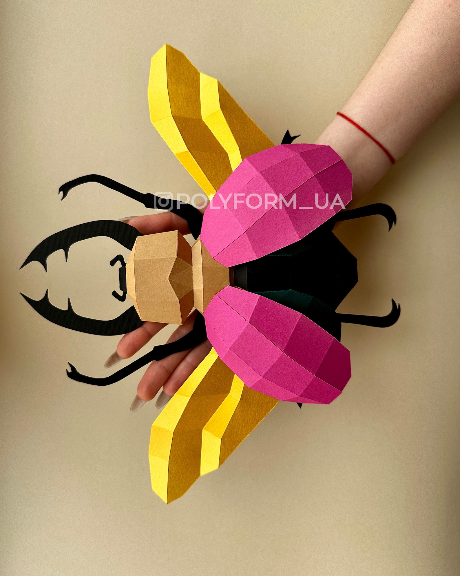 Stag Beetle Low Poly Insect Papercraft Fly Lowpoly PDF Template ...