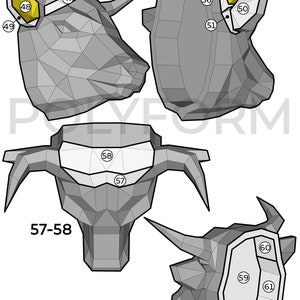 Bull Gift Box Low Poly Papercraft PDF Template Model Sculpture - Etsy