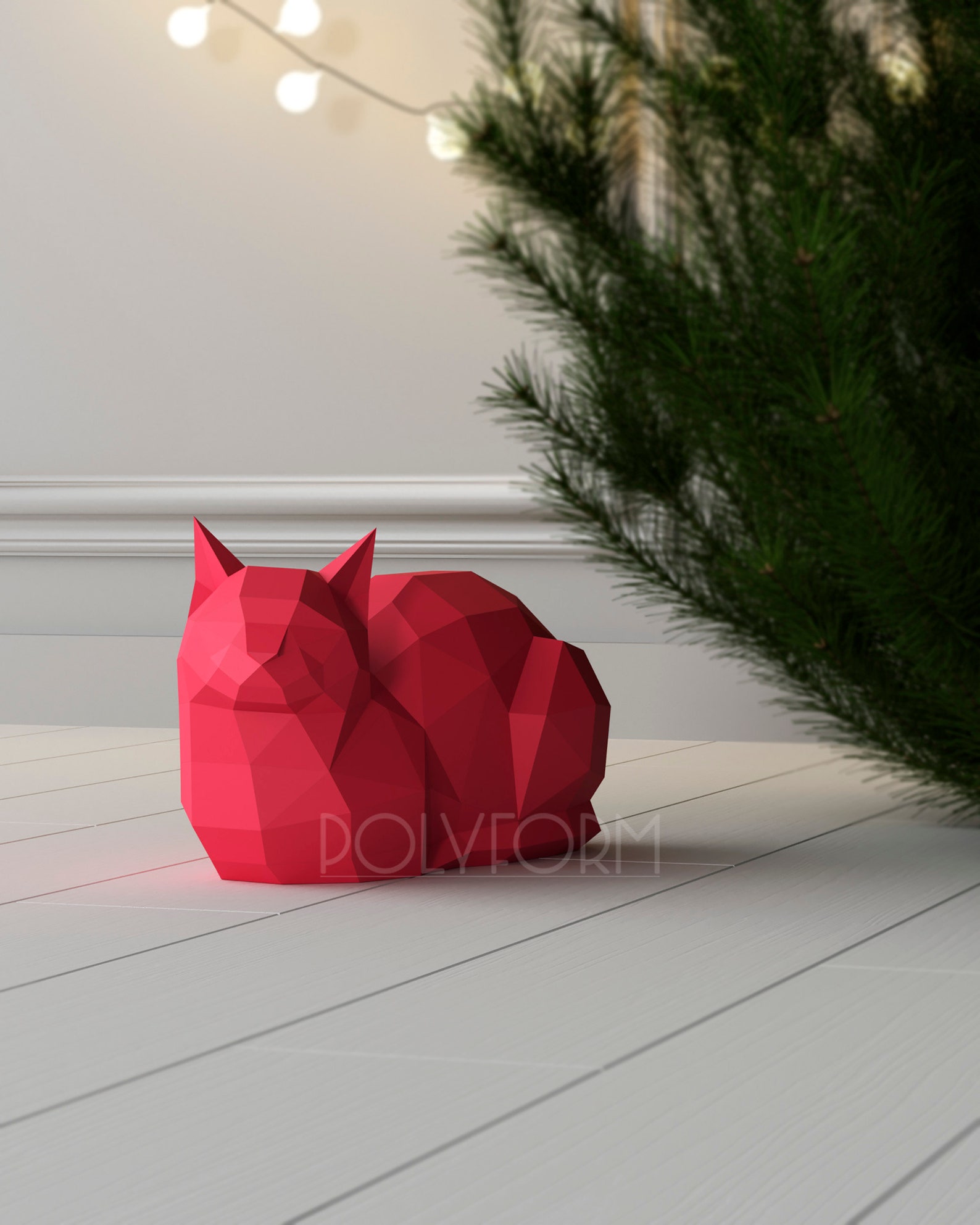 Cat Low Poly Papercraft PDF Template Silhouette Studio Svg Files - Etsy ...