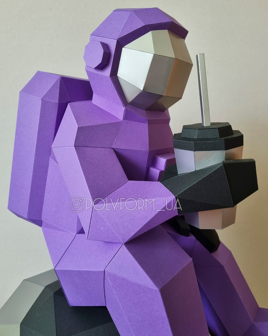 Cosmonaut Space Planet 3d Paper Model Low Poly Papercraft - Etsy