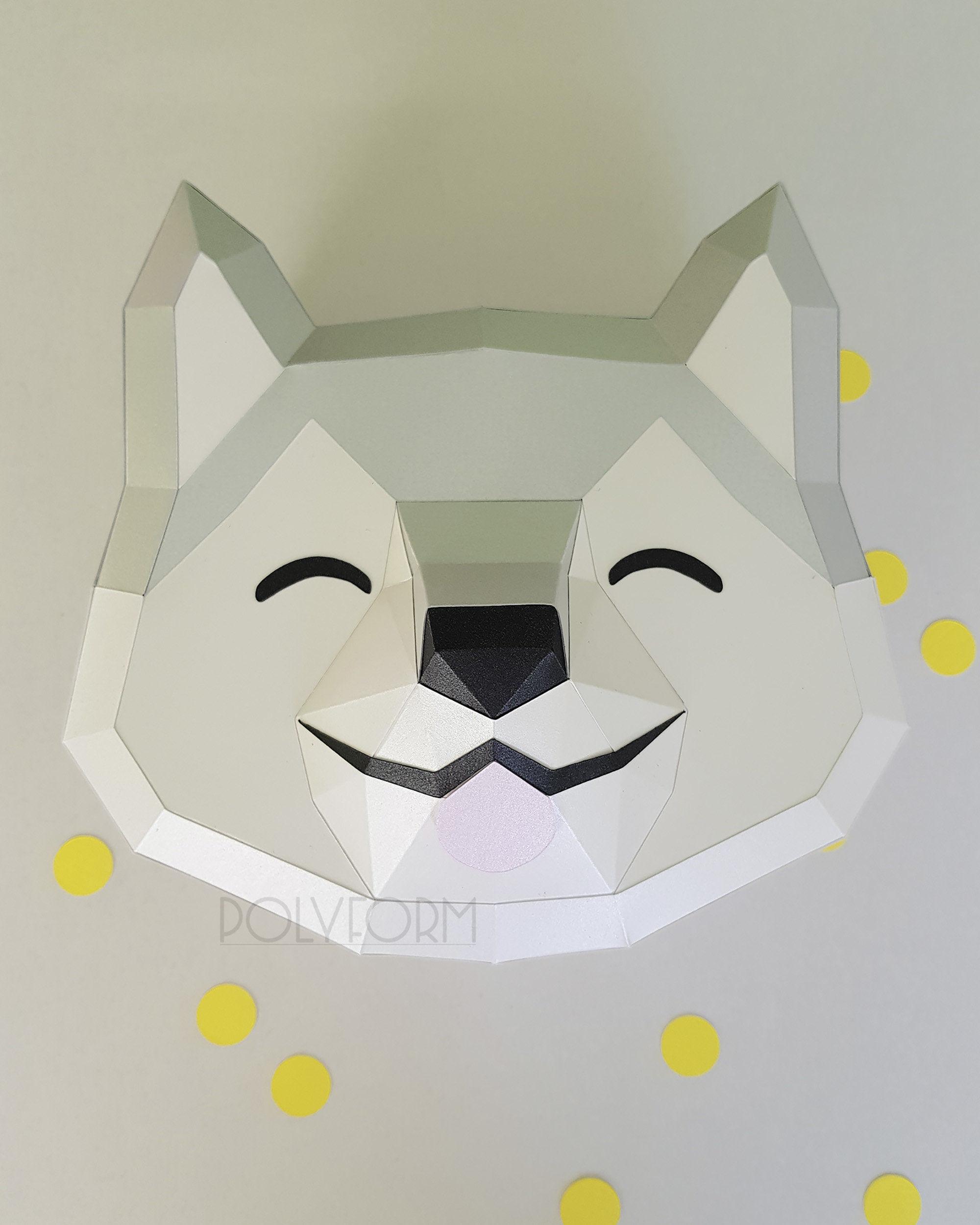 Gift Box HUSKY Low Poly Dog Papercraft PDF Template - Etsy Canada