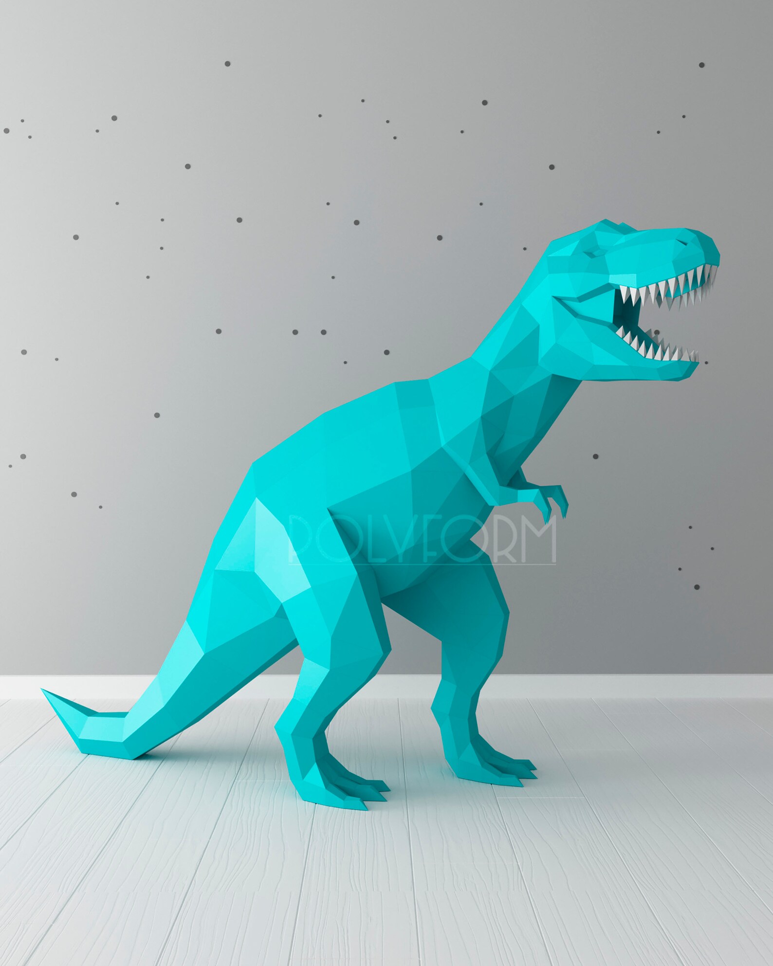 TYRANNOSAURUS Low Poly T-rex Dinosaur Papercraft PDF Template Dino - Etsy