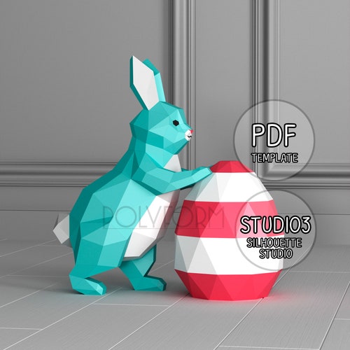 Bunny Papercraft 3D DIY Low Poly Paper Crafts Easter Rabbit - Etsy Israel