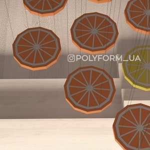 Orange Low Poly Lemon Papercraft Fruit Food PDF Template - Etsy