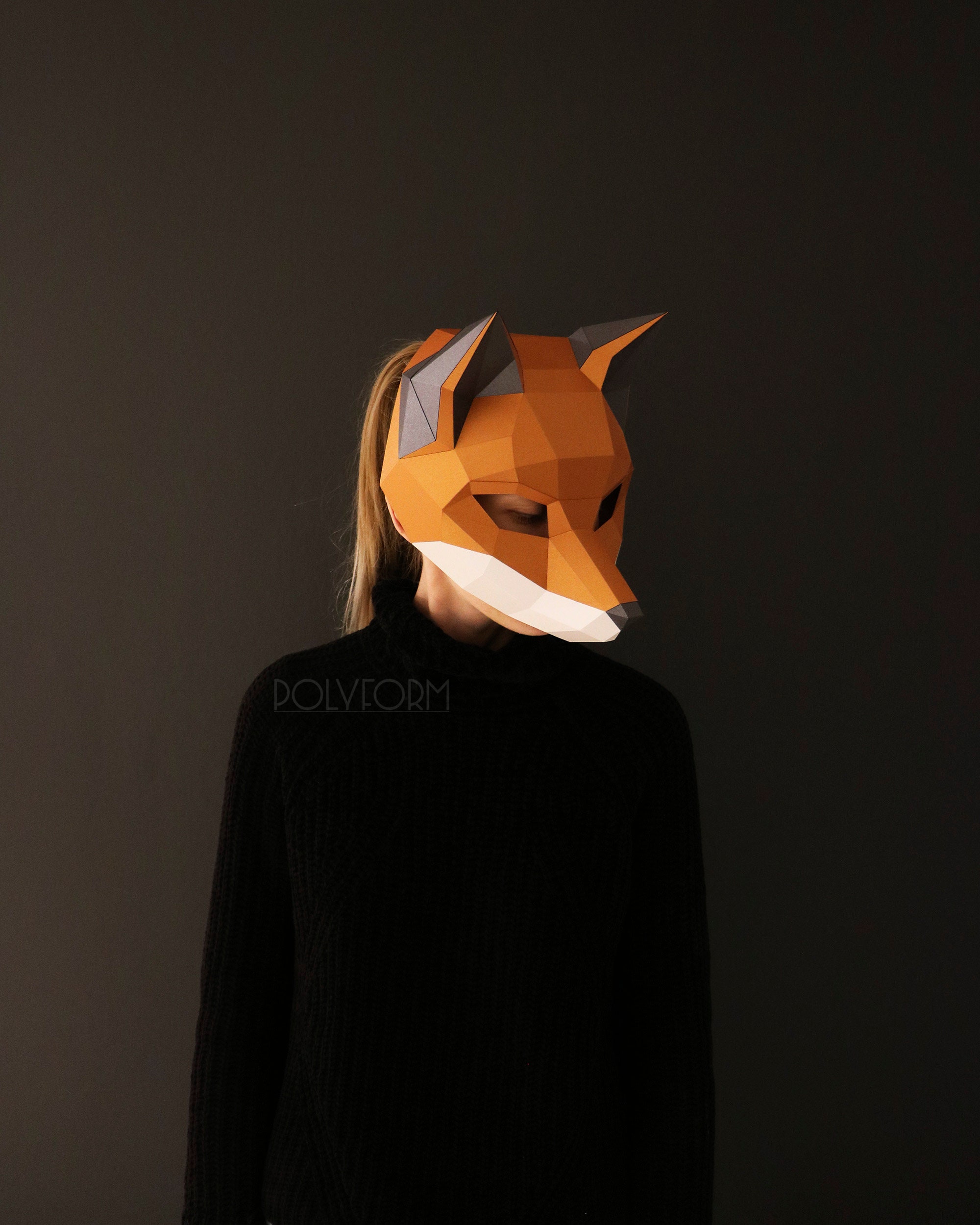 Fox Mask DIY Low Poly Animal Papercraft PDF Template - Etsy
