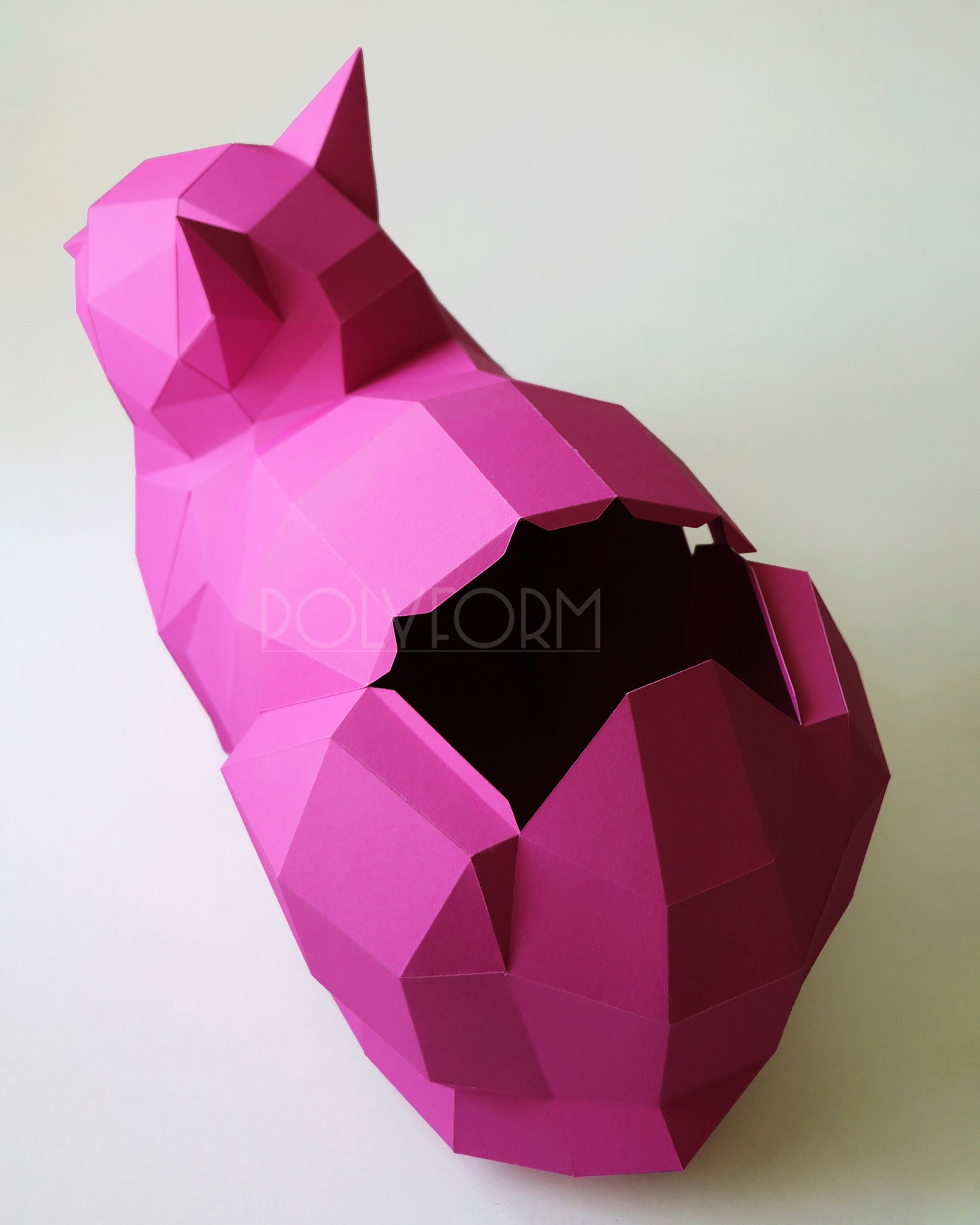 Cat Low Poly Papercraft PDF Template Silhouette Studio Svg Files - Etsy ...