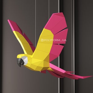 PARROT 1 Low Poly Bird Papercraft PDF Template Paper Svg - Etsy