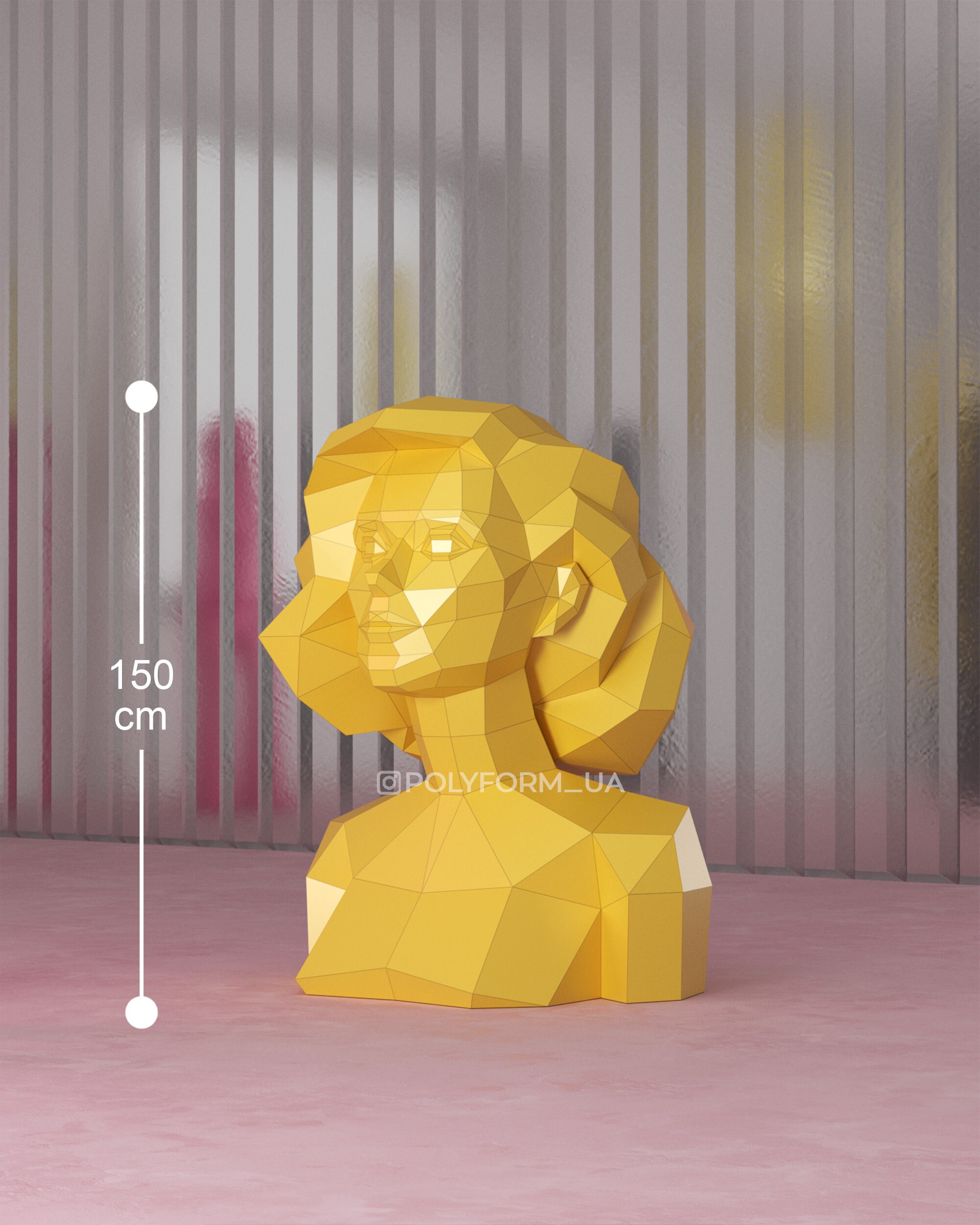 Low Poly Woman Metal Sculpture DXF SVG Pattern CNC (digital Download ...
