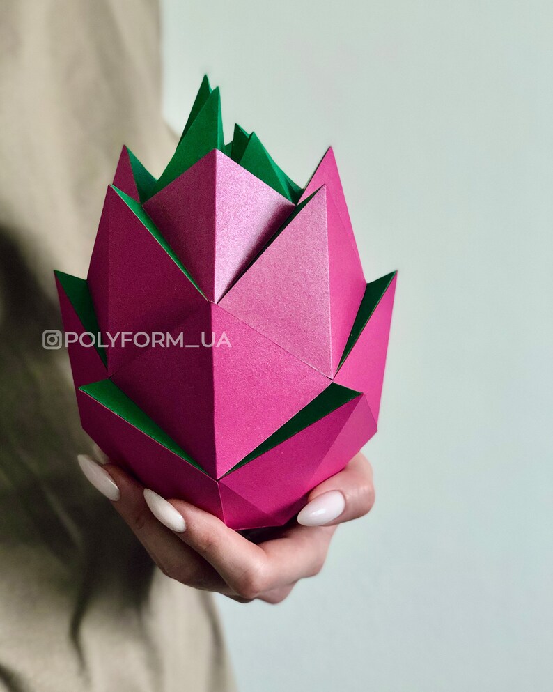 Dragon Fruits SET Pitahaya Pitaya Low Poly Papercraft Fruit - Etsy